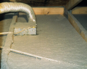 1. Missing blown attic insulation – correct amount never blown